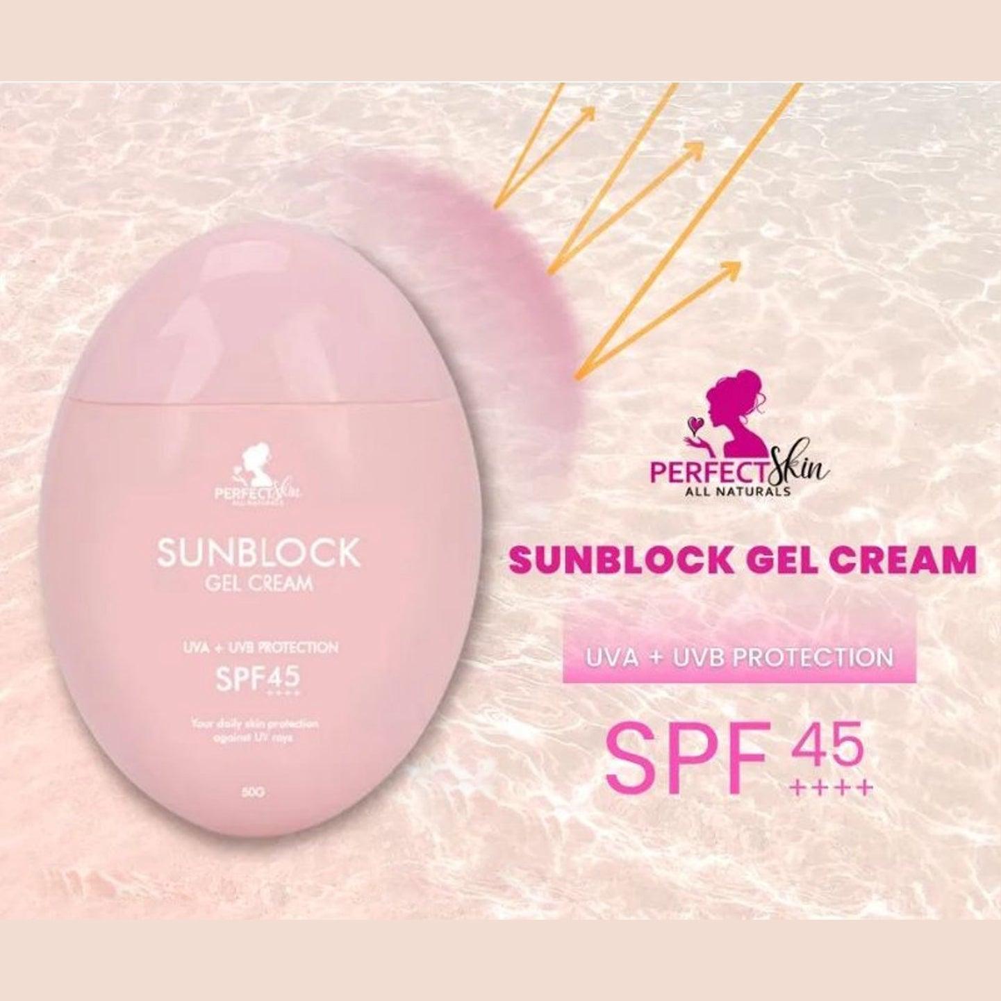 Perfect Skin Sunblock Gel Cream SPF 45 - 50g – Pinoyhyper