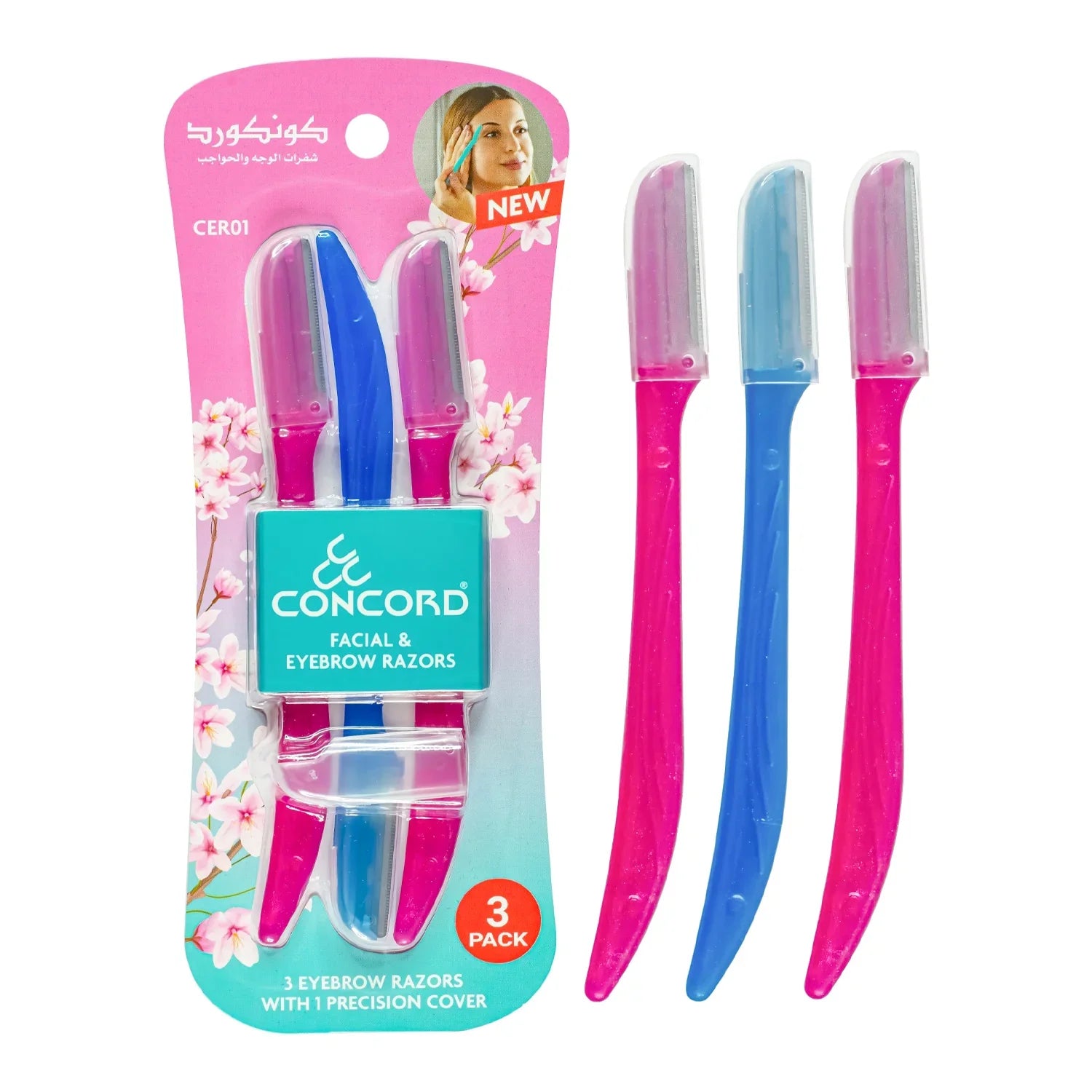 CONCORD Facial & Eyebrow Razors 3 Pack - CER01 – Pinoyhyper