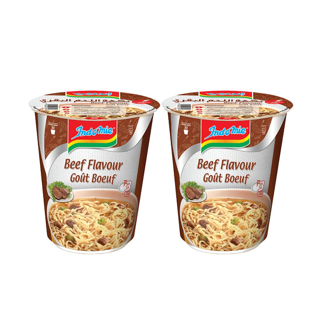 Indomie Beef Cup Noodles 60gm × 2 Pcs (Offer) – Pinoy Hyper Kuwait