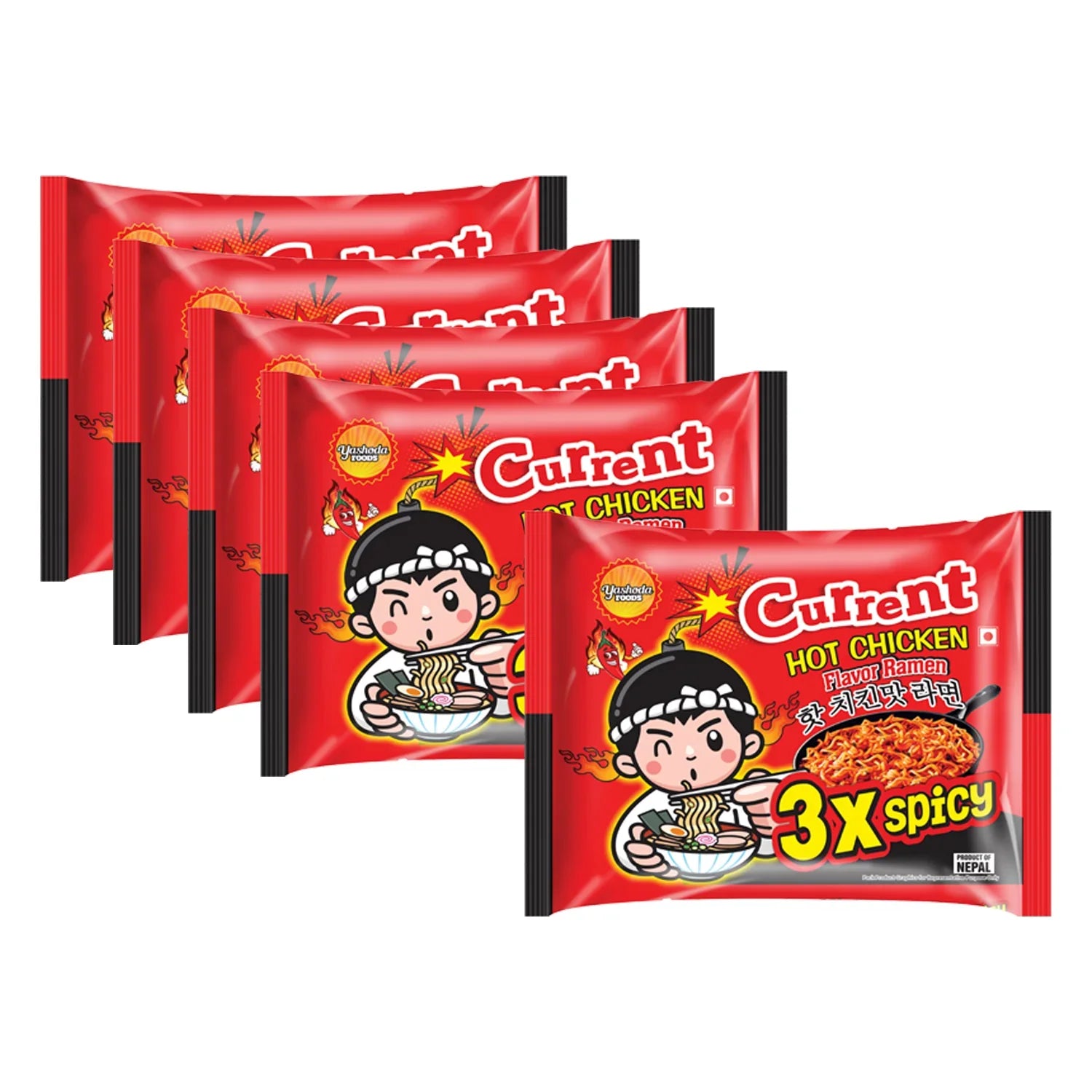 Current Hot Chicken Flavor Ramen 3X Spicy - 5Pcs × 100g – Pinoyhyper