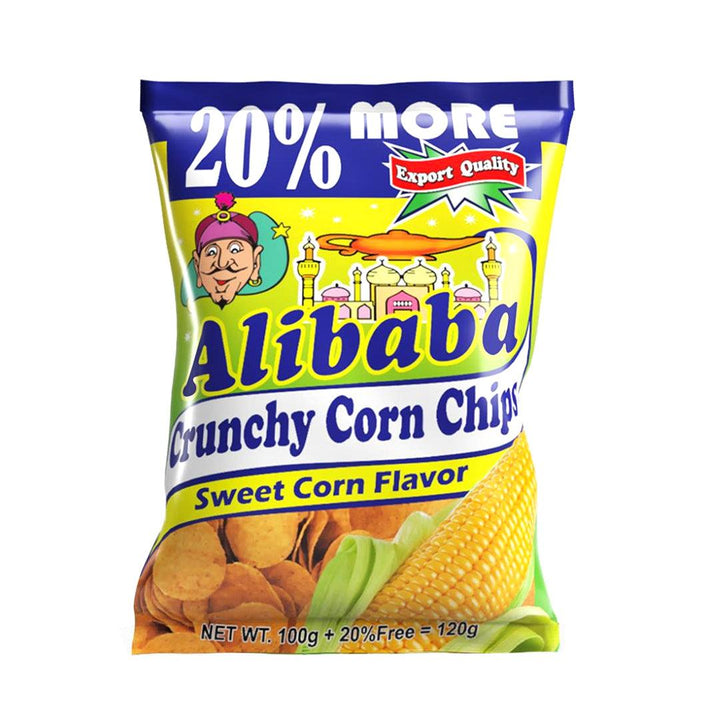 Alibaba Crunchy Corn Chips Sweet Corn Flavor - 120g – Pinoyhyper