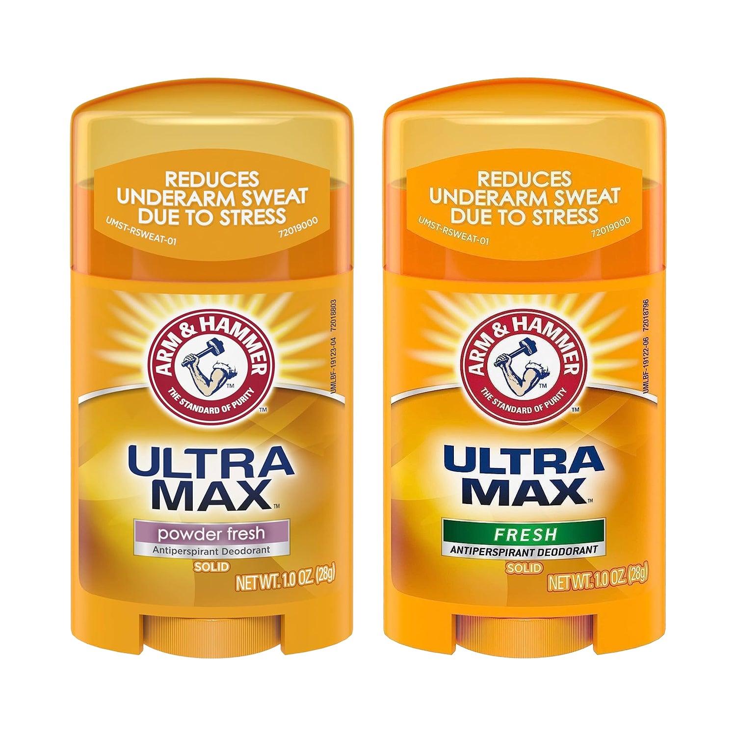 Arm & Hammer Ultra Max Fresh + Powder Fresh Deodorant - 28g × 2Pcs (Of ...