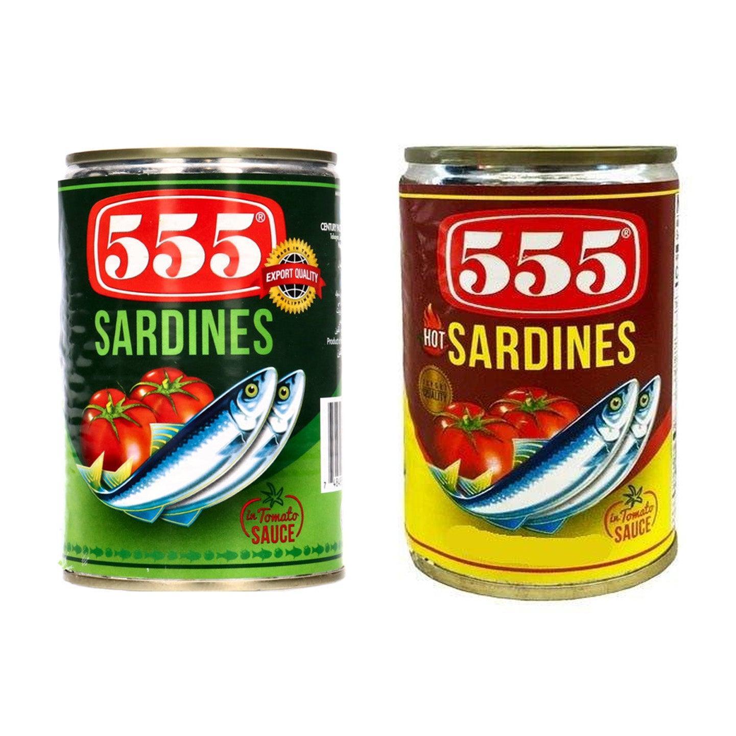 555 Sardines In Tomato Sauce + Hot - 425gm (1+1) Offer – Pinoyhyper