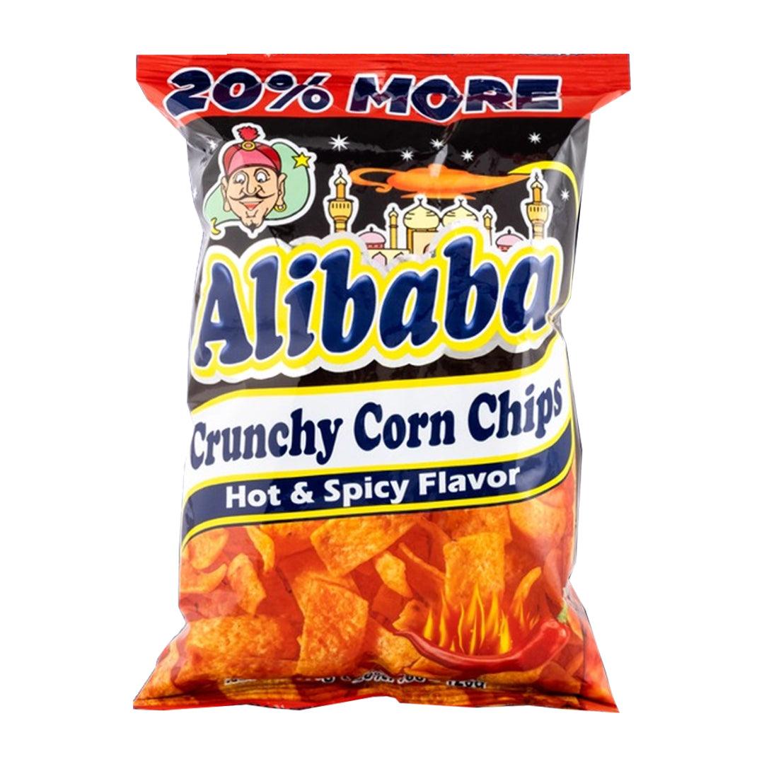 Alibaba Crunchy Corn Chips Hot & Spicy Flavor - 120g – Pinoyhyper
