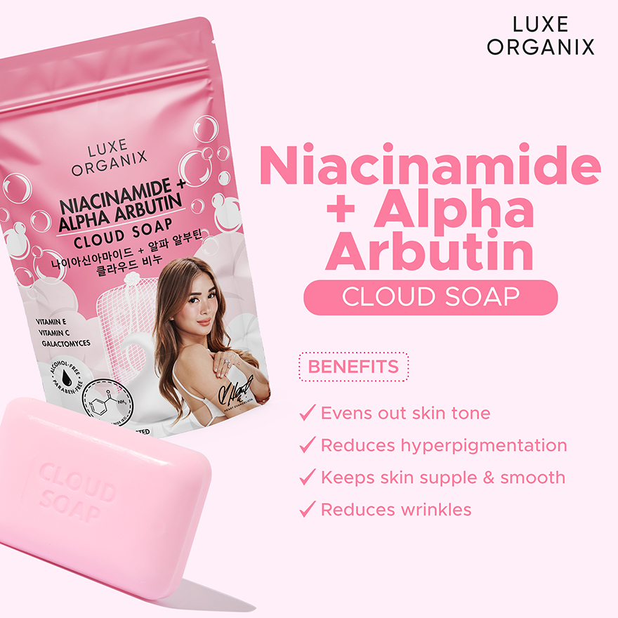 Luxe Organix Niacinamide Cloud Soap - 180g – Pinoy Hyper Kuwait