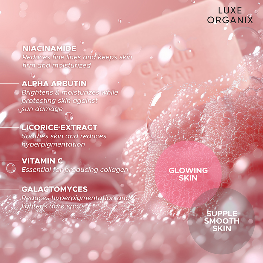 Luxe Organix Niacinamide Cloud Soap - 180g – Pinoy Hyper Kuwait
