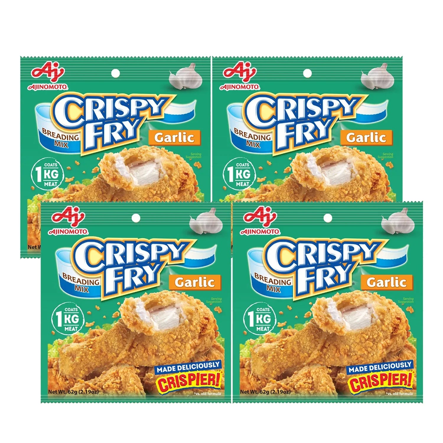 Ajinomoto Crispy Fry Garlic Breading Mix - 62g × 4 Pcs – Pinoy Hyper Kuwait