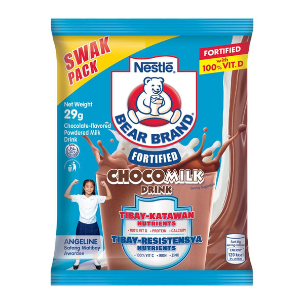 Bear Brand Fortified Choco Milk Drink Swak Pack - 8 X 29g – Pinoy Hyper ...