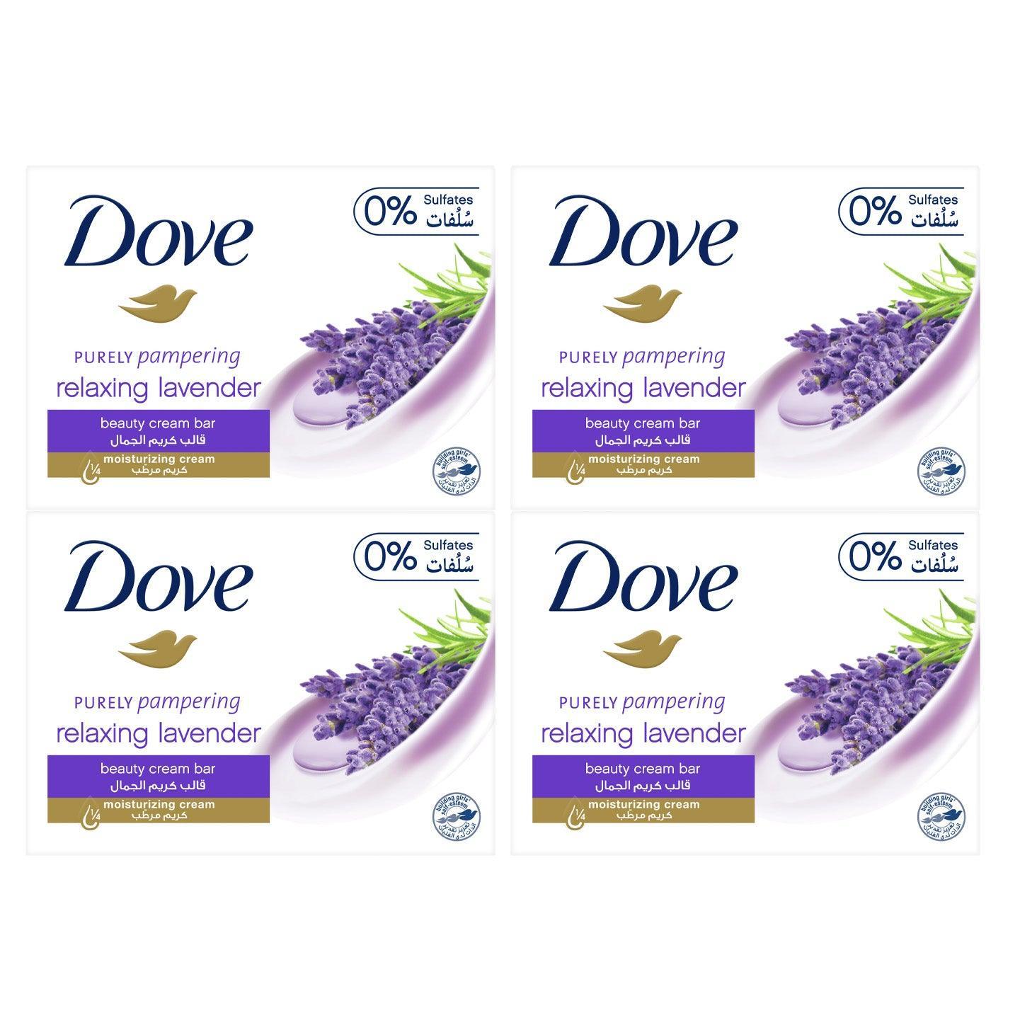 Dove Relaxing Lavender Beauty Cream Bar Soap - 4 × 135g (Offer) – Pinoy ...