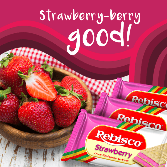 Rebisco Strawberry Filled Cracker Sandwich - 10 x 32g (320g) – Pinoyhyper