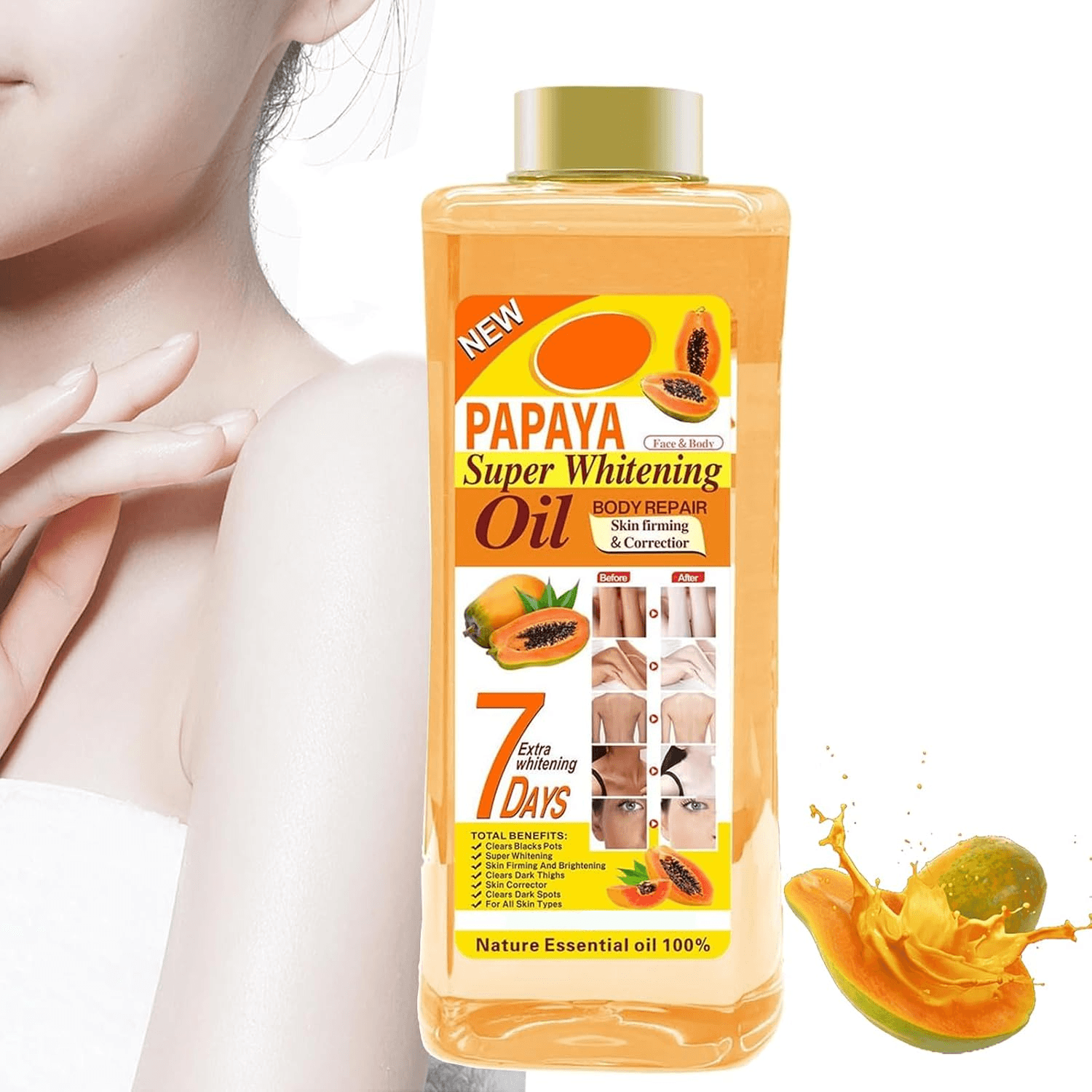 Veet Gold Papaya Super Brightening Body Repair Oil - 500ml – Pinoyhyper