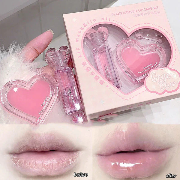 Gege Bear Plant Extract Lip Care Set Lip Mask & Lip Oil – Pinoyhyper