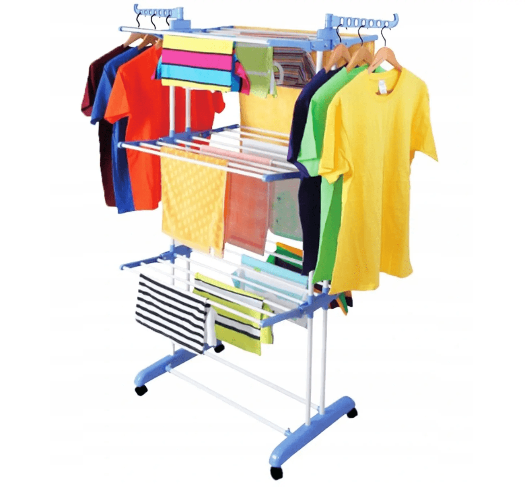 Folding Clothes Dryer Rack Three Layers Of Clothes Hanger – Pinoyhyper