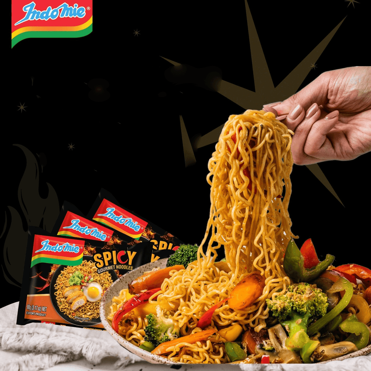 Indomie Noodles Spicy Curry Fried Flavour - 5 X 90g – Pinoyhyper