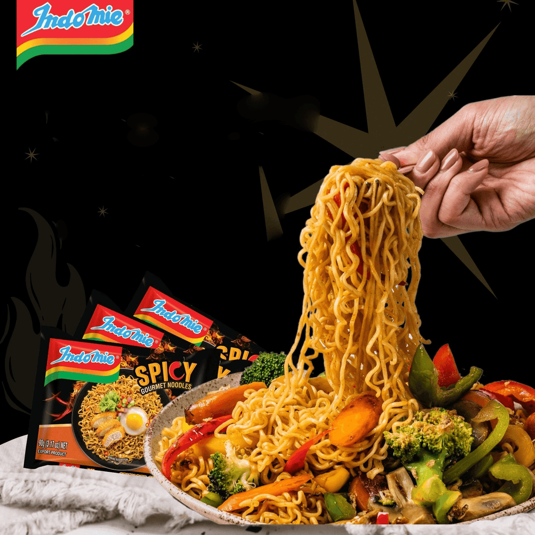 Indomie Noodles Spicy Curry Fried Flavour - 90g – Pinoy Hyper Kuwait