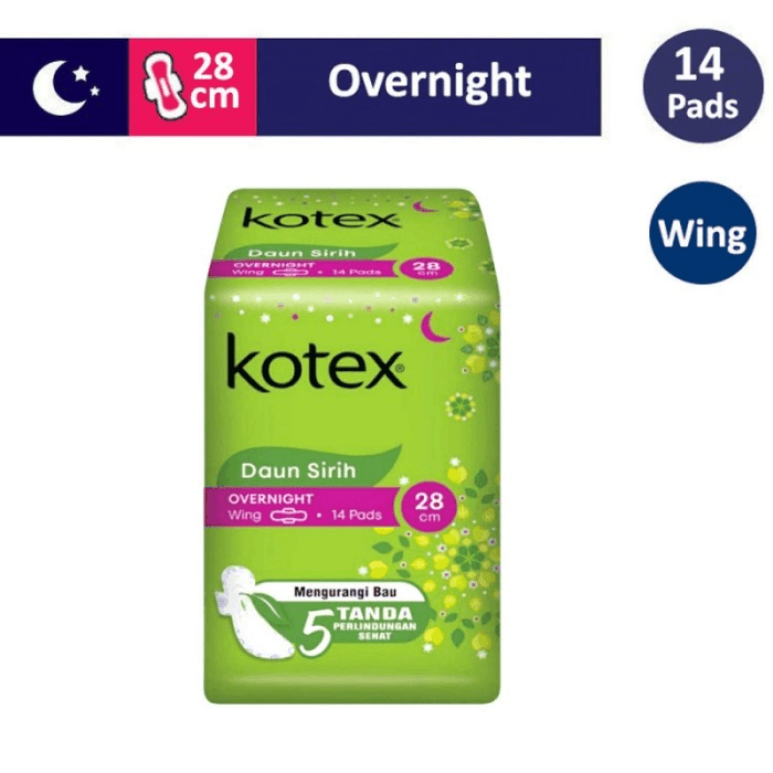 Kotex Healthy Protection OverNight Wing 28cm - 14 Pads – Pinoyhyper