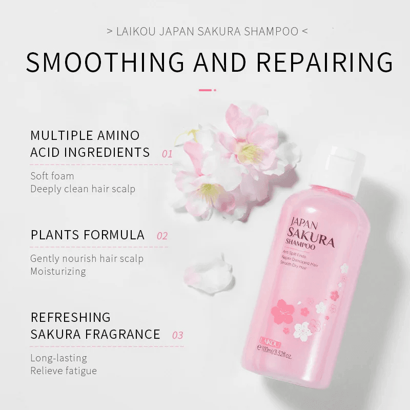LAIKOU Japanese Sakura Shampoo Repair Damaged Hair - 100ml – Pinoyhyper