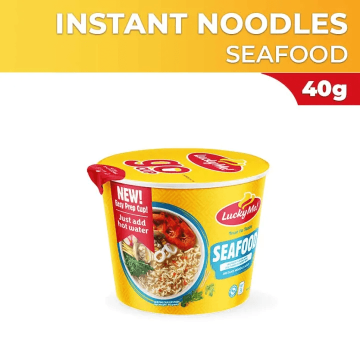Lucky Me Go Cup Instant Noodle Soup Seafood - 40g – Pinoy Hyper Kuwait