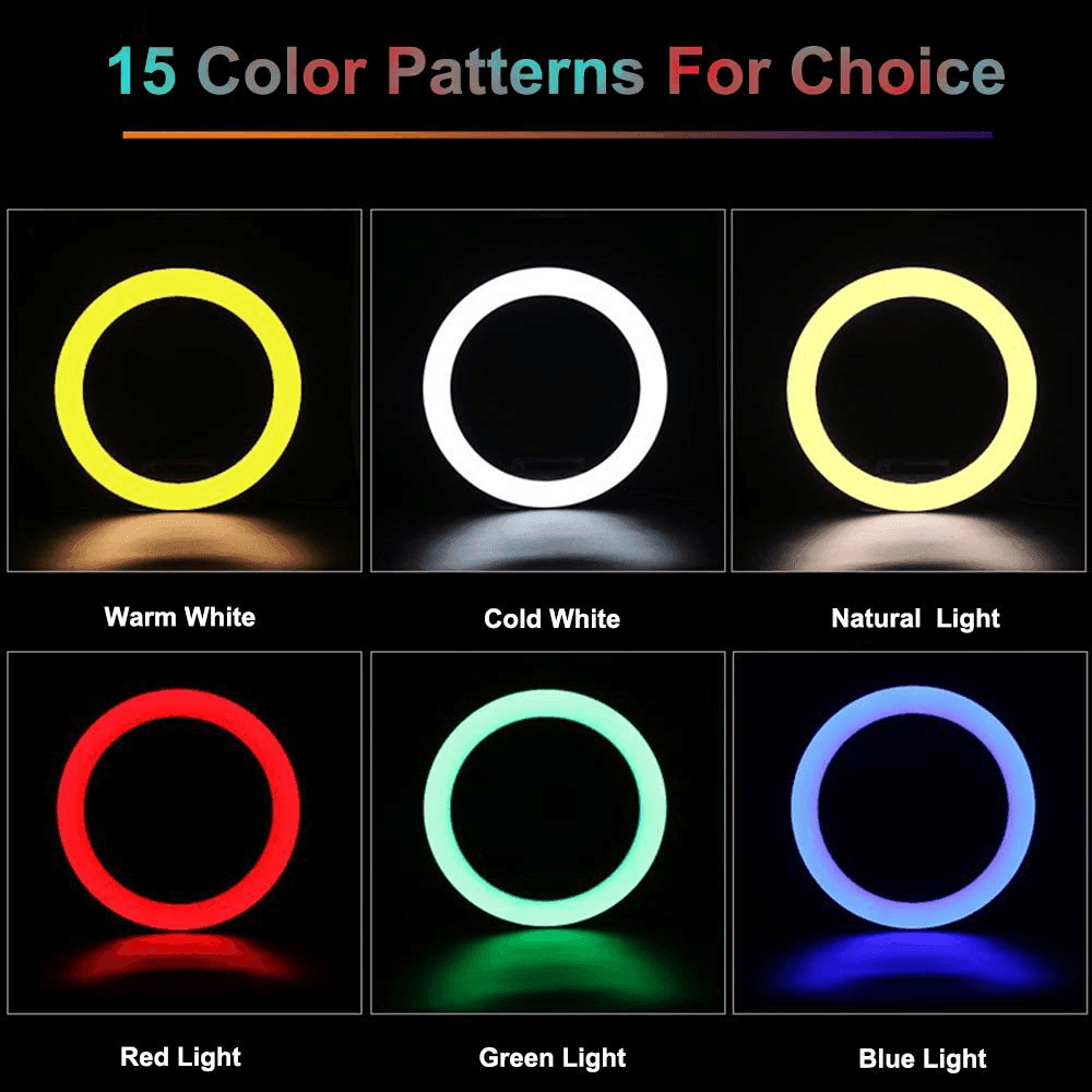 MJ-33 RGB LED Soft Ring Light With Stand-Selfie Light – Pinoyhyper