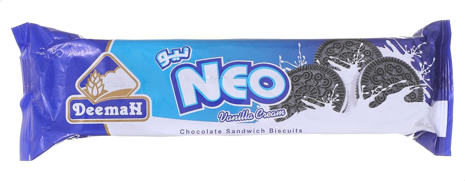 Neo Vanilla Cream & Chocolate Biscuits 90g - Deemah – Pinoyhyper