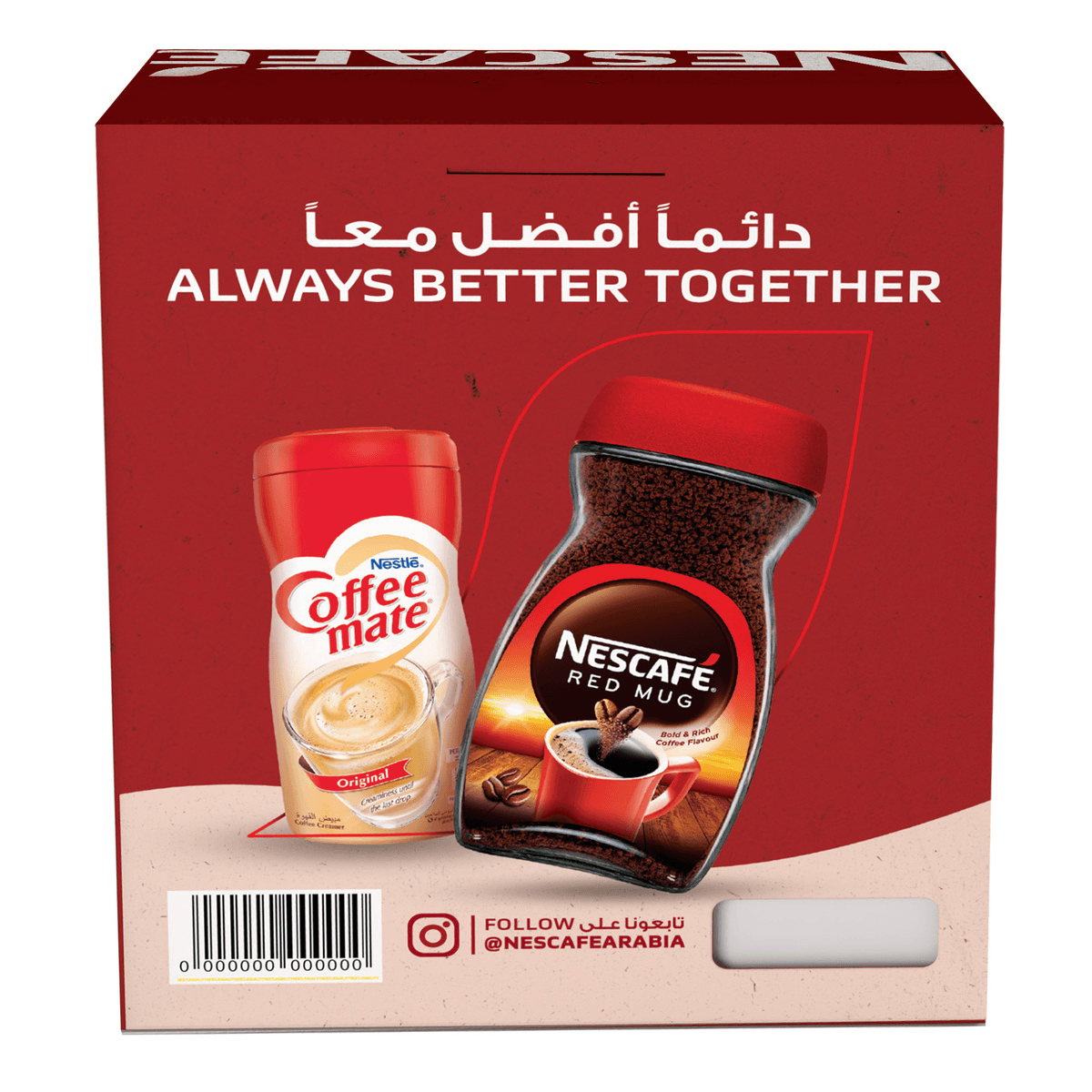Nescafe Red Mug Instant Coffee Jar 190g + Coffeemate Value Pack 170g ...