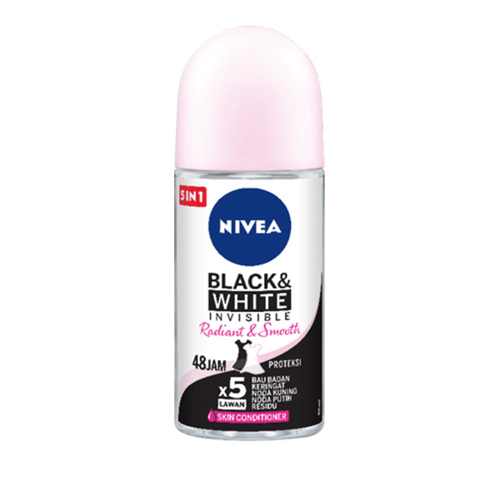 Nivea Roll On Black & White Invisible Radiant & Smooth - 50ml – Pinoyhyper
