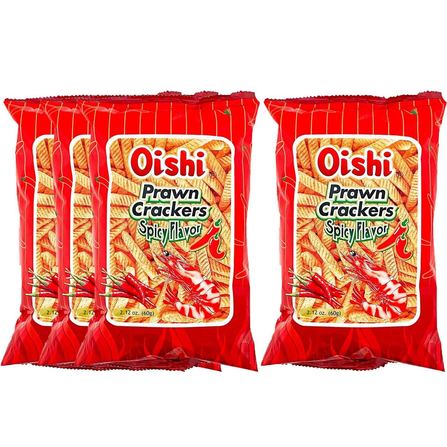 Oishi Prawn Crackers Spicy Flavor 60g × 4 Pcs (Offer) – Pinoyhyper