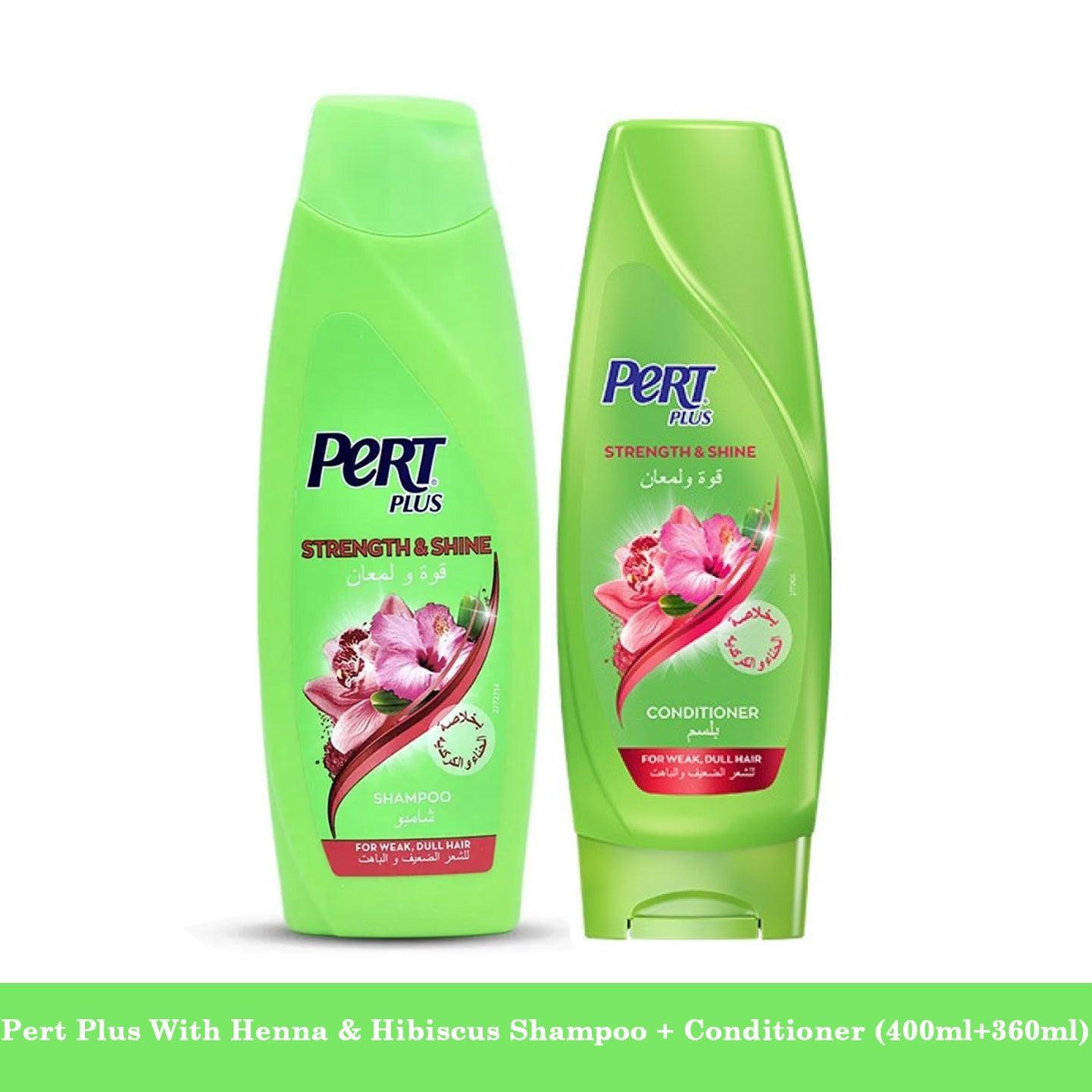 Pert Plus With Henna & Hibiscus Shampoo + Conditioner (400ml + 360ml ...