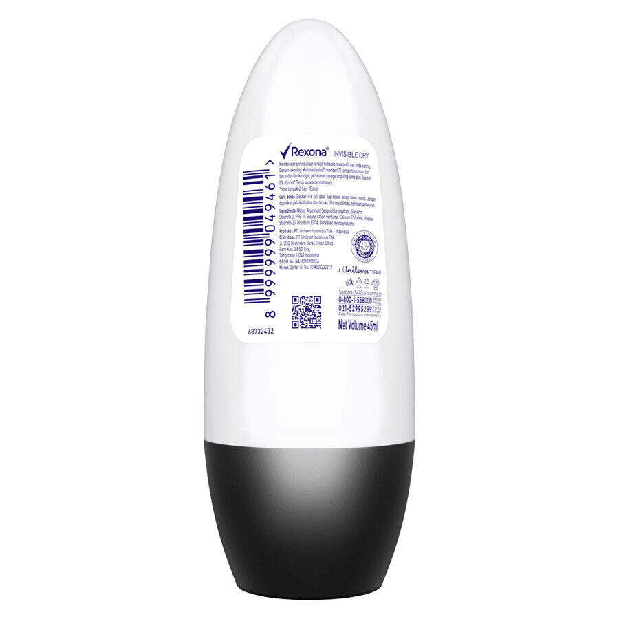 Rexona Women Roll On Deodorant (Invisible Dry) 45ml – Pinoyhyper