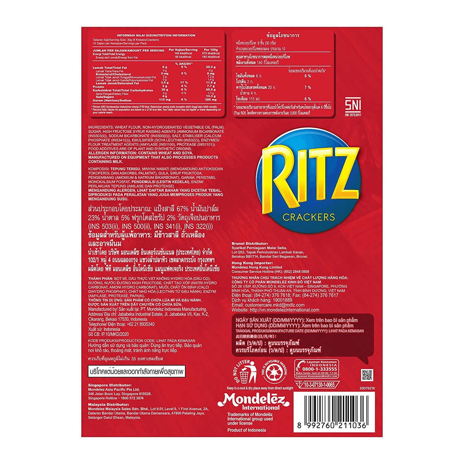 Ritz Original Sea Salted Crackers 3 Packs - 300g – Pinoyhyper