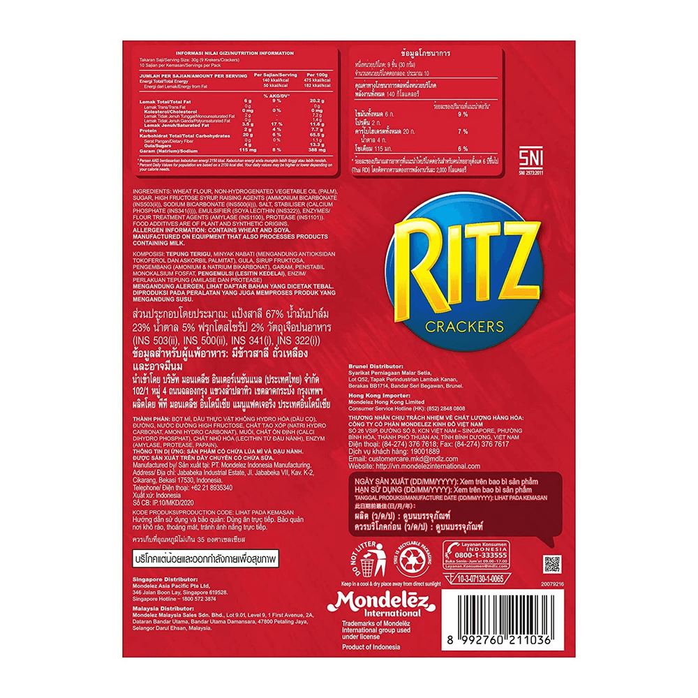 Ritz Original Sea Salted Crackers 3 Packs - 300g – Pinoyhyper