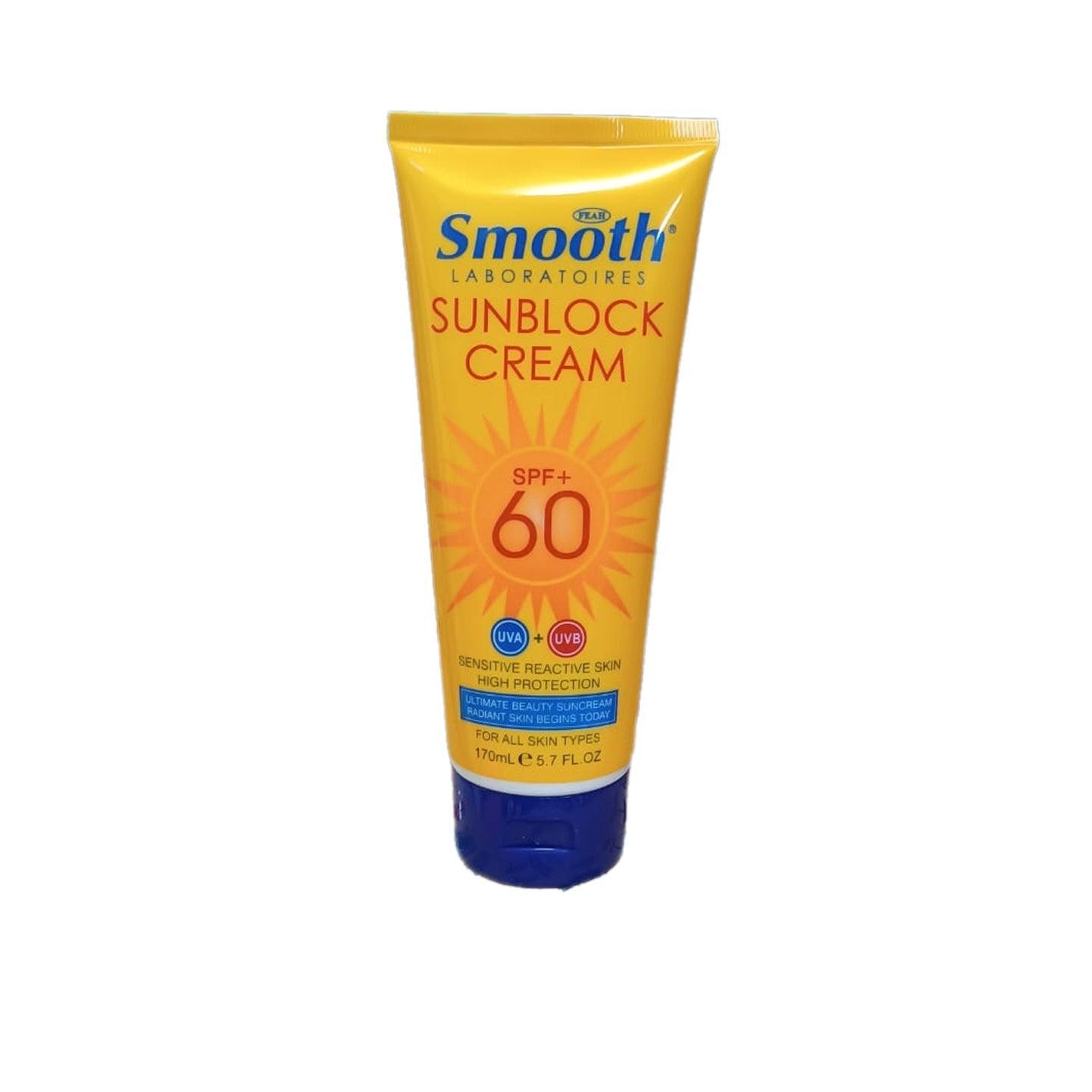 Smooth Sunblock Cream UVA+UVB SPF 60 - 170ml – Pinoyhyper