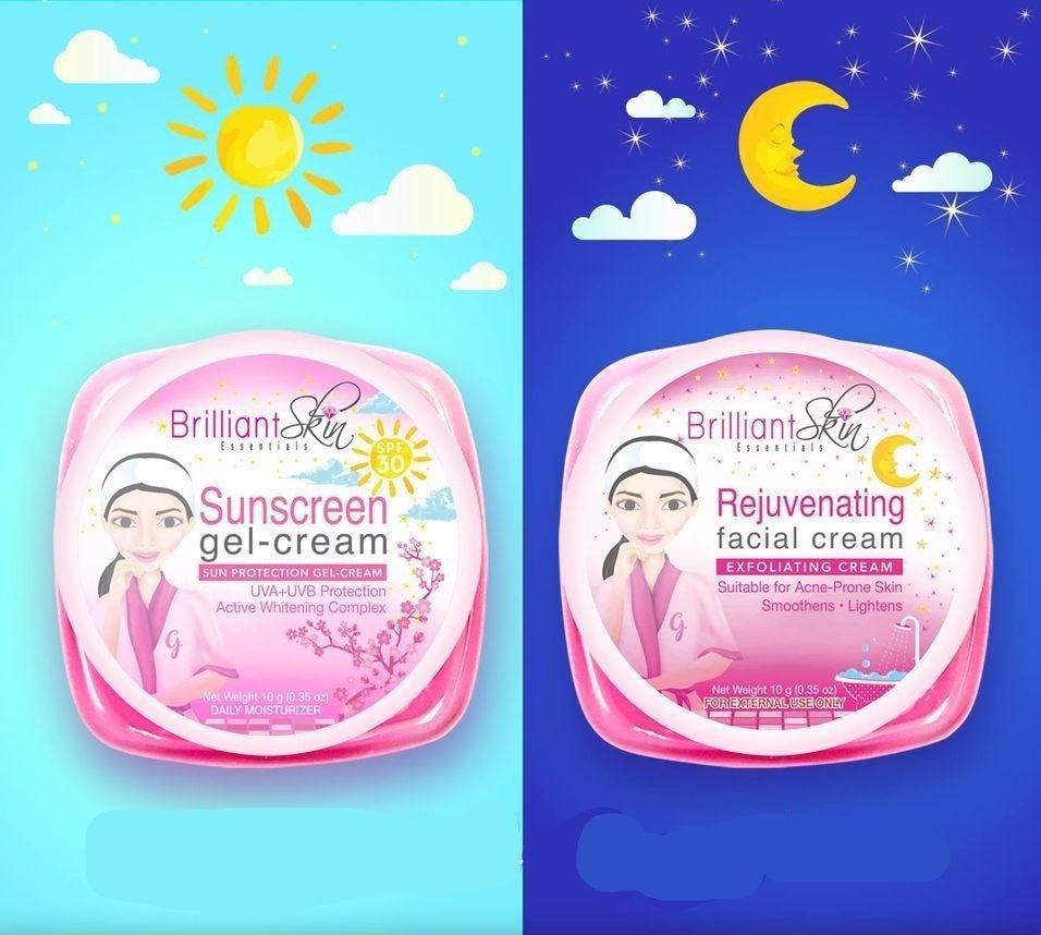Brilliant Skin Rejuvenating Facial Cream Day & Night Sachet -13g ...