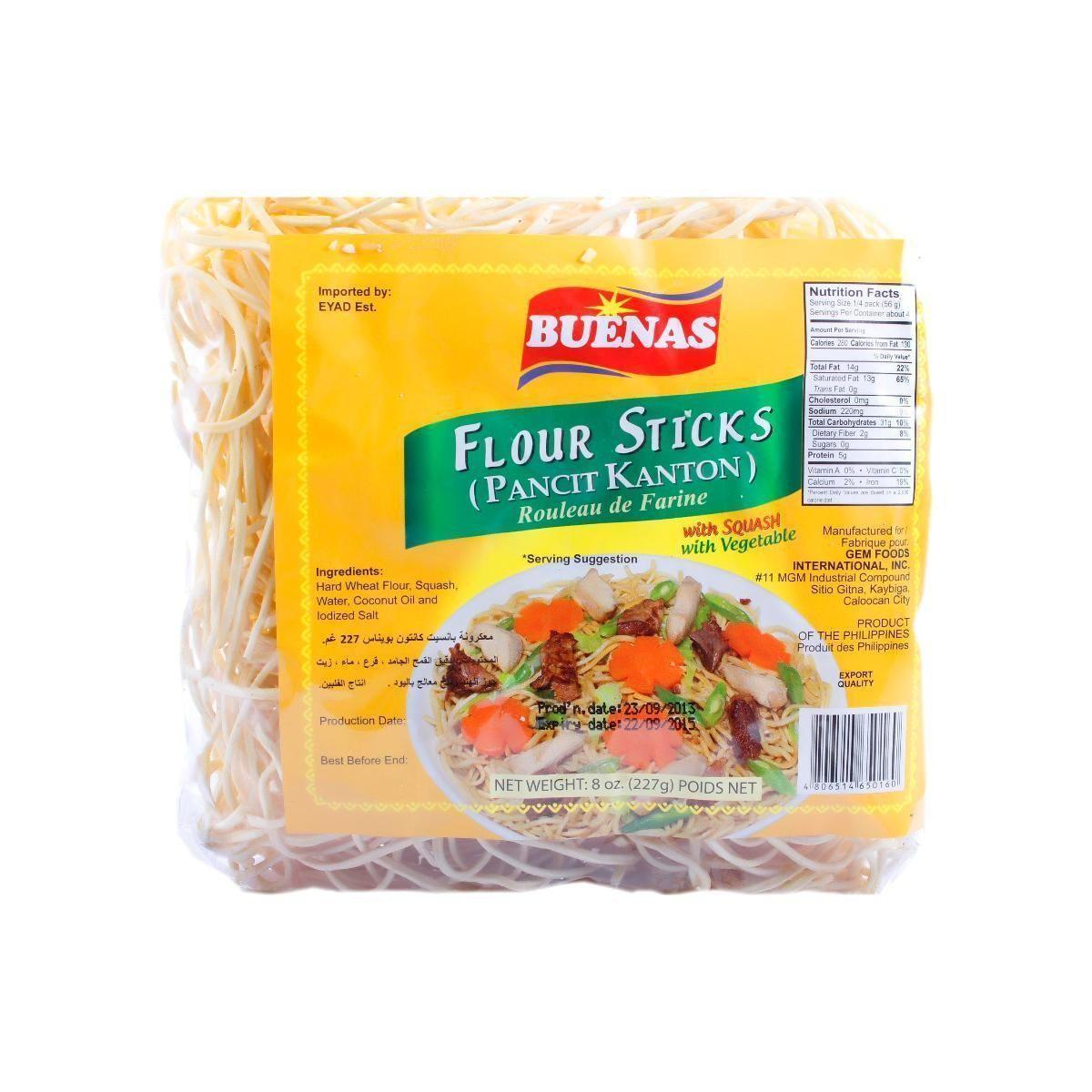 Buenas Flour Sticks Pancit Canton 227gm x 2 Pcs – Pinoyhyper