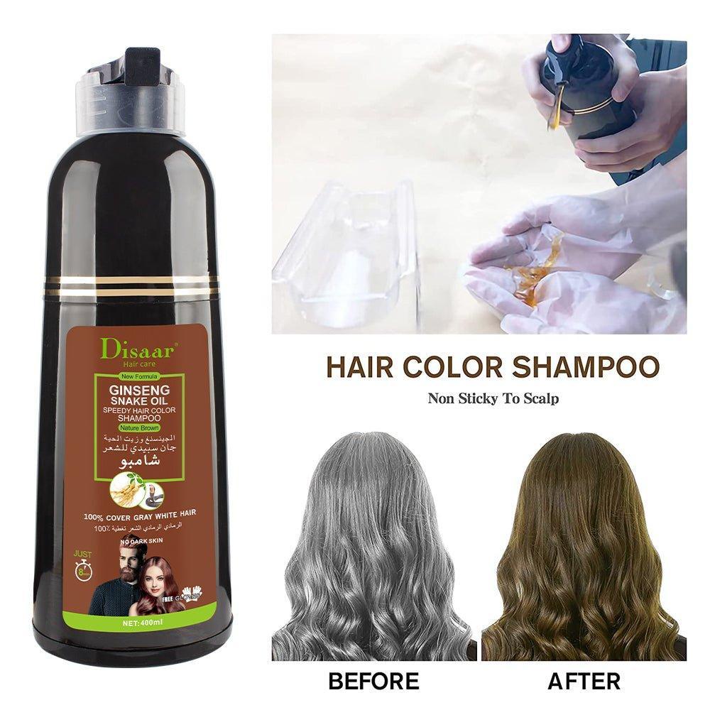 Disaar Organic Brown Hair Care Dye Shampoo 400ml - Brown Color – Pinoyhyper