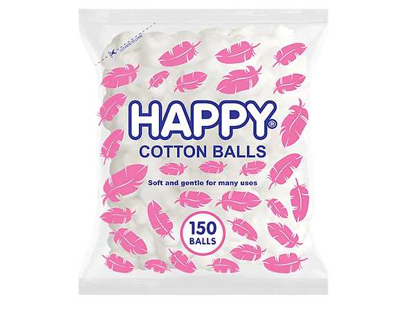 Happy Cotton Balls Soft And Gentle For Many Uses - 150 Balls – Pinoyhyper
