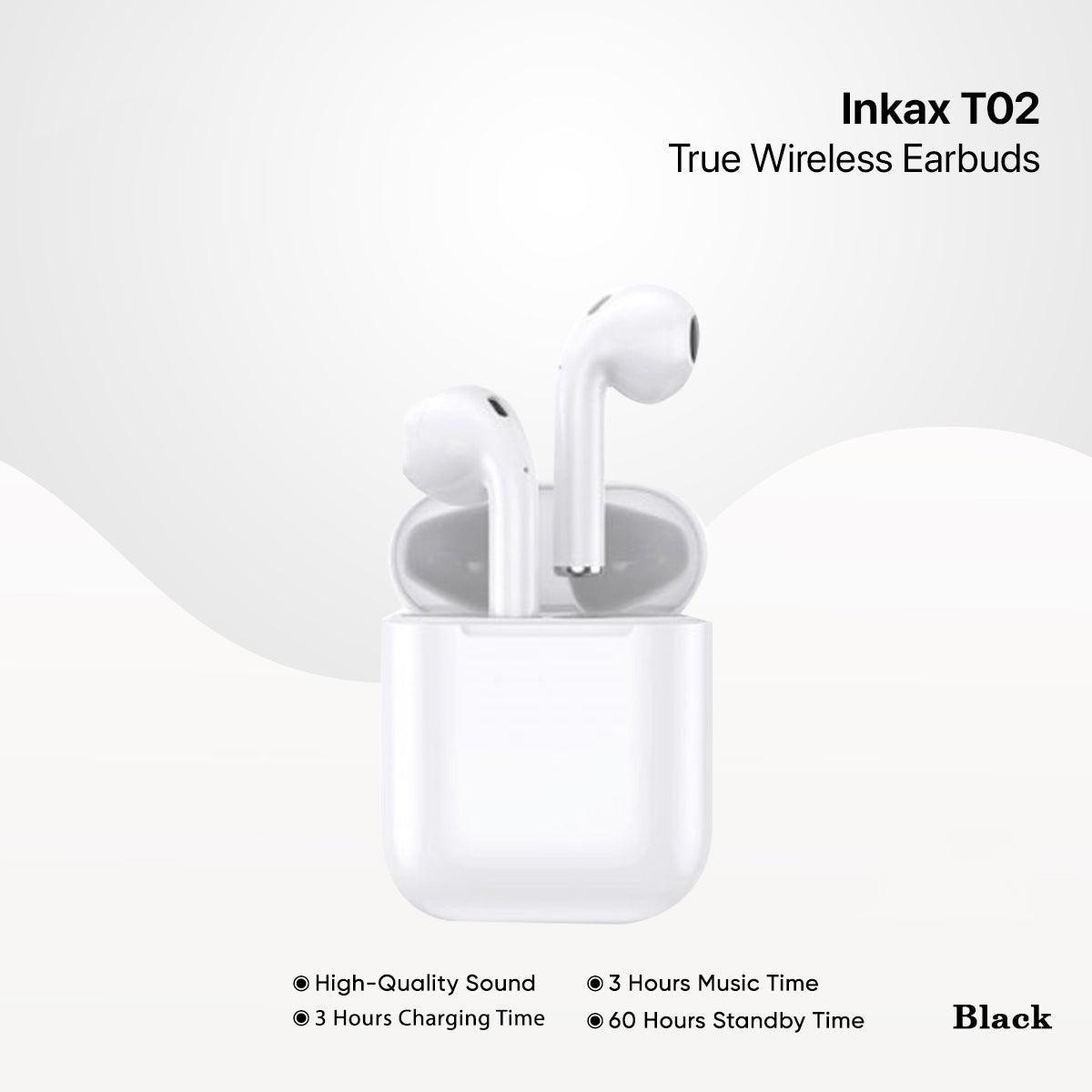 Inkax Wireless Earbuds - T02 Black – Pinoyhyper