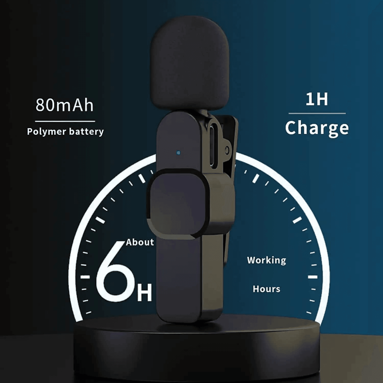 K8 Clip Mic Wireless Microphone Digital Mini Portable Mic for Mobile ...