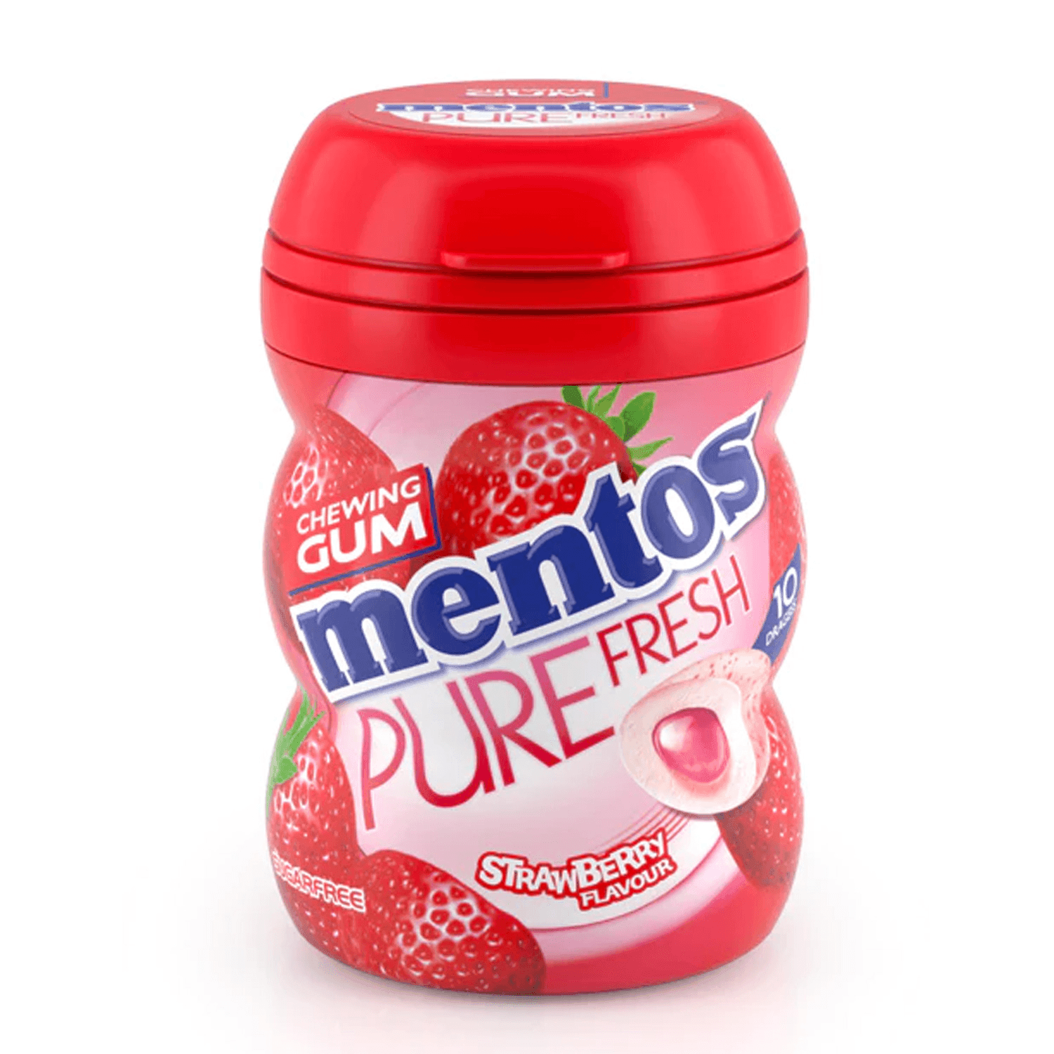 Mentos Pure Fresh Sugar Free Chewing Gum Strawberry - 10Pcs – Pinoyhyper