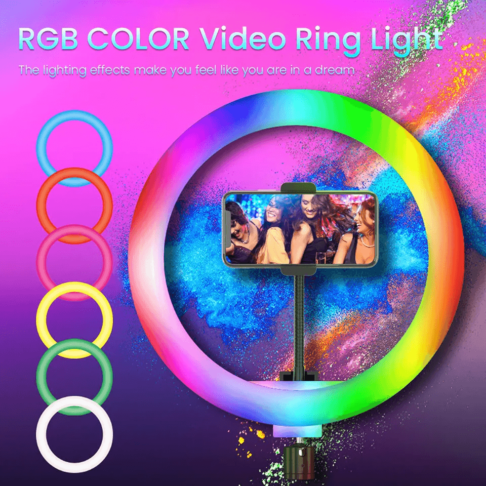 MJ-30 RGB LED Soft Ring Light With Stand-Selfie Light – Pinoyhyper