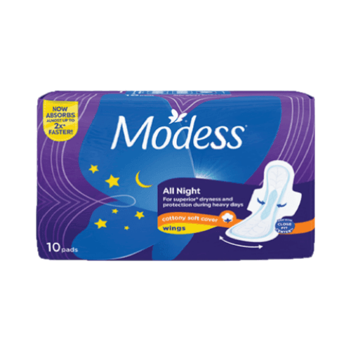 Modess Cottony Soft All Night Extra Long With Wings 10 Pads – Pinoyhyper