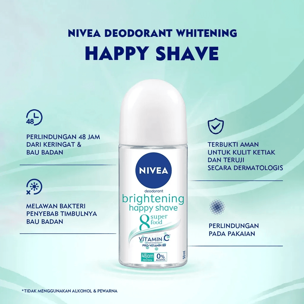 Nivea Deo Whitening Happy Shave Roll-On - 50ml – Pinoyhyper