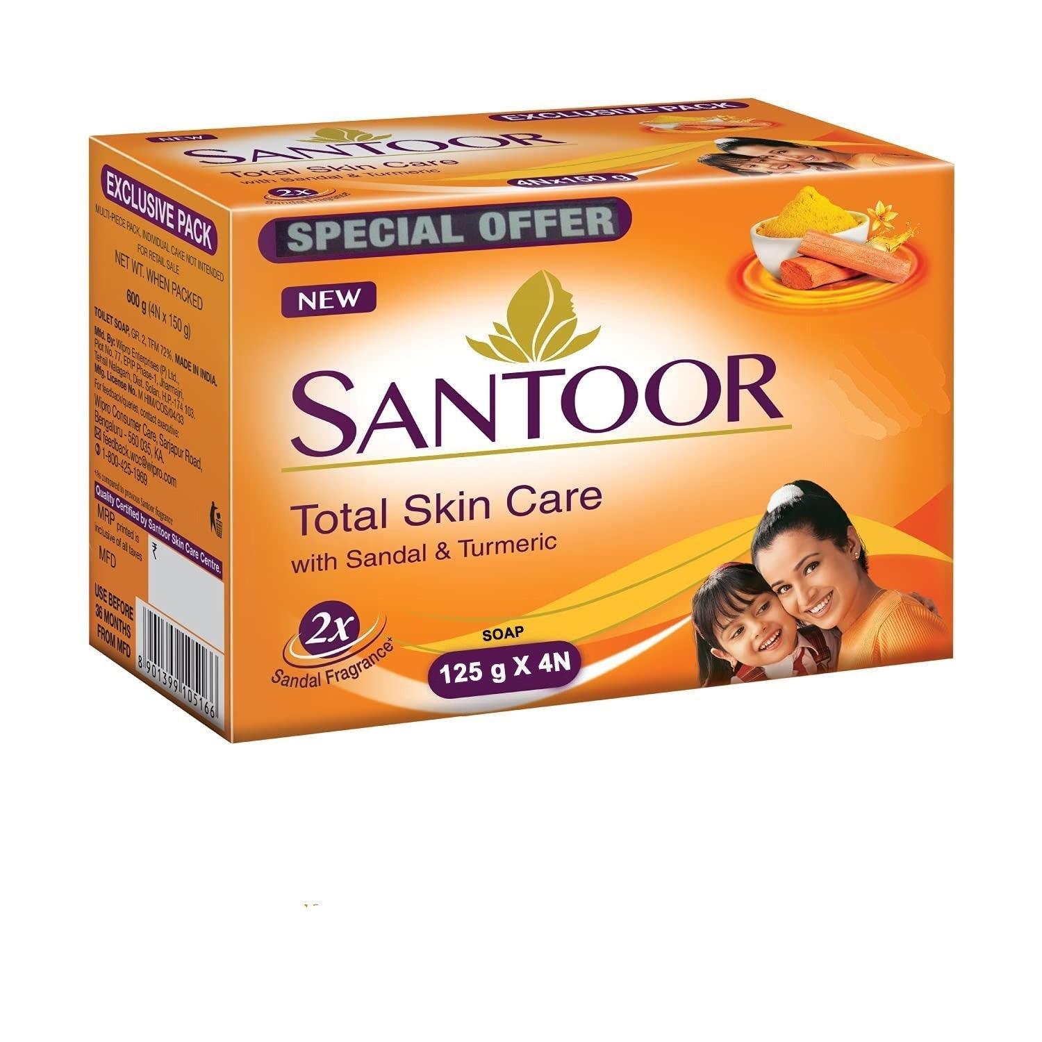Santoor Sandal & Turmeric Soap 4 X 125g – Pinoyhyper