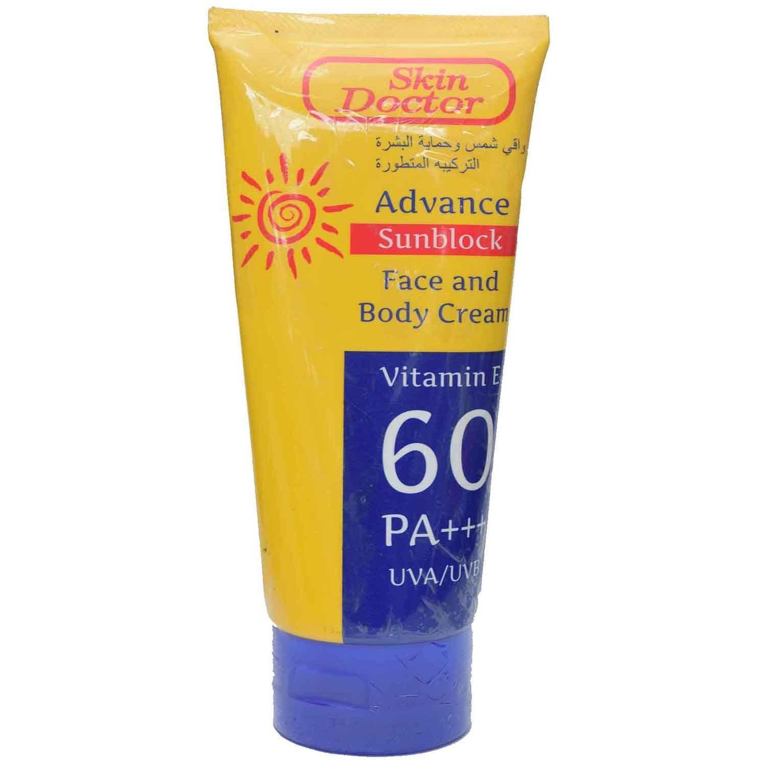 Skin Doctor Advance Sunblock Face & Body Cream Vitamin E 60PA ...