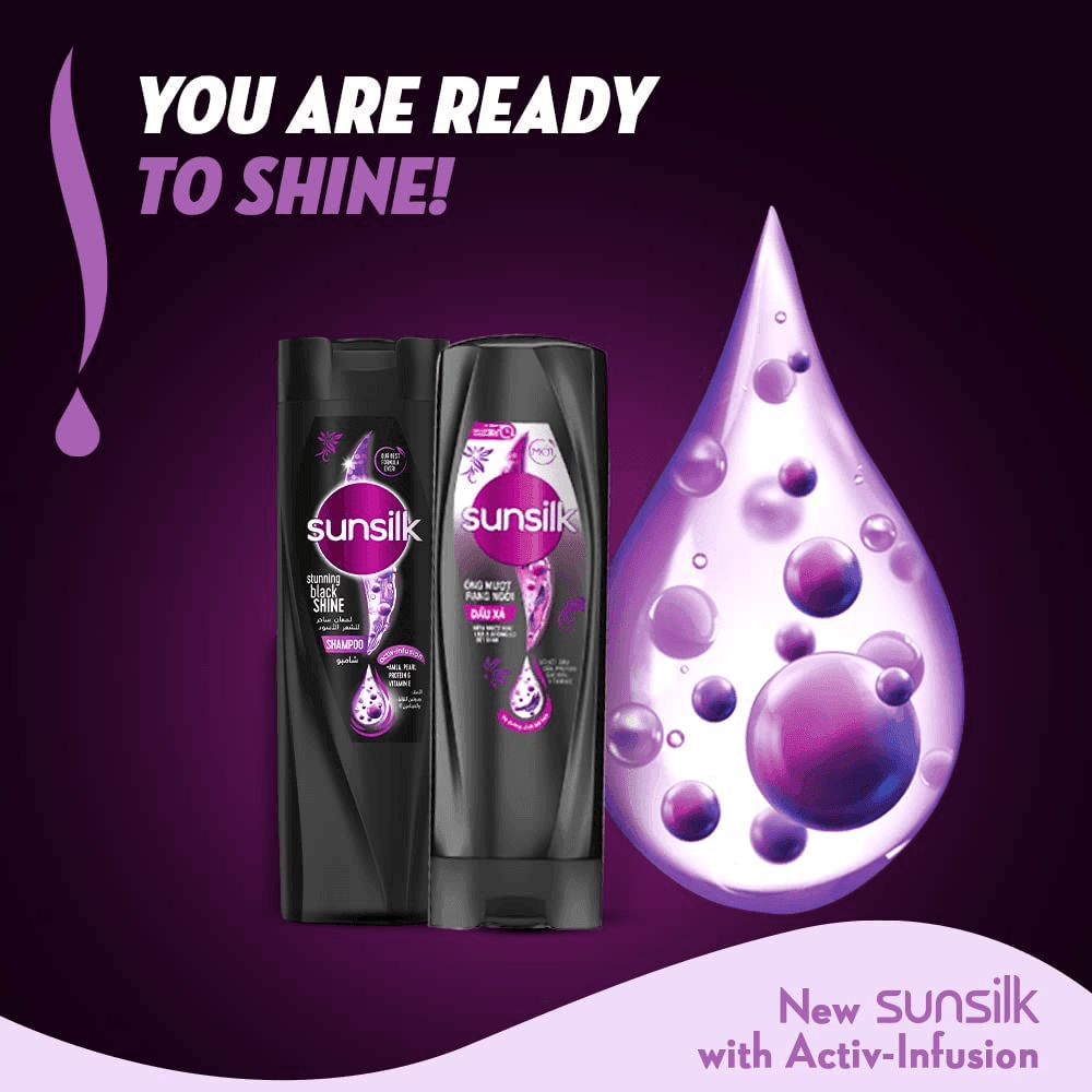 Sunsilk New Activ Infusion Stunning Black Shine Shampoo - 400ml ...